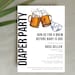 Diaper Party Invitation Template: Brews & Diapers (editable, Instant ...
