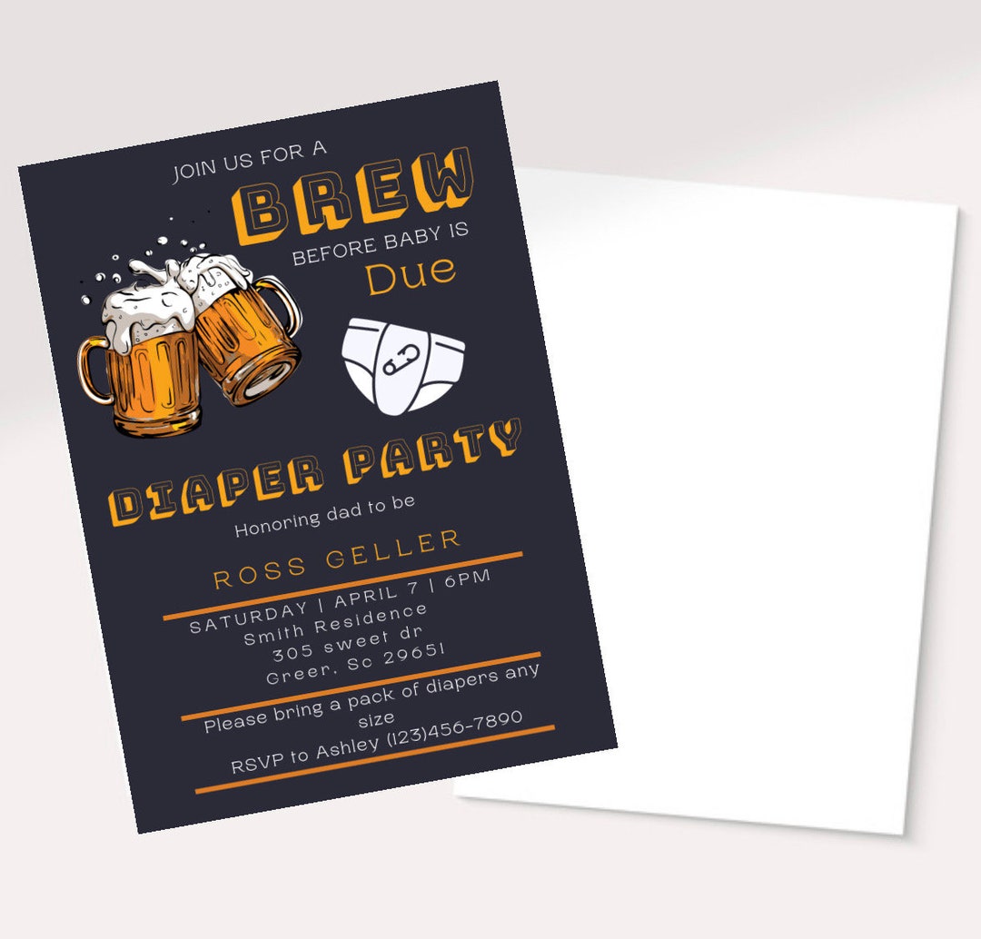 Dadchelor Party Editable Diaper Party Digital Download - Etsy