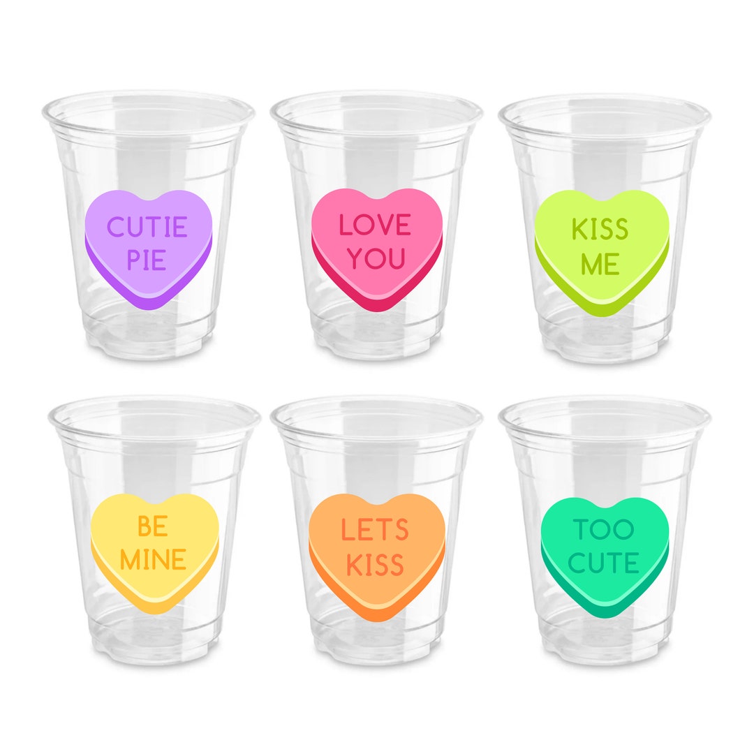Valentine's Day Cups 12oz Party Cups Valentine's Day Party Valentines ...