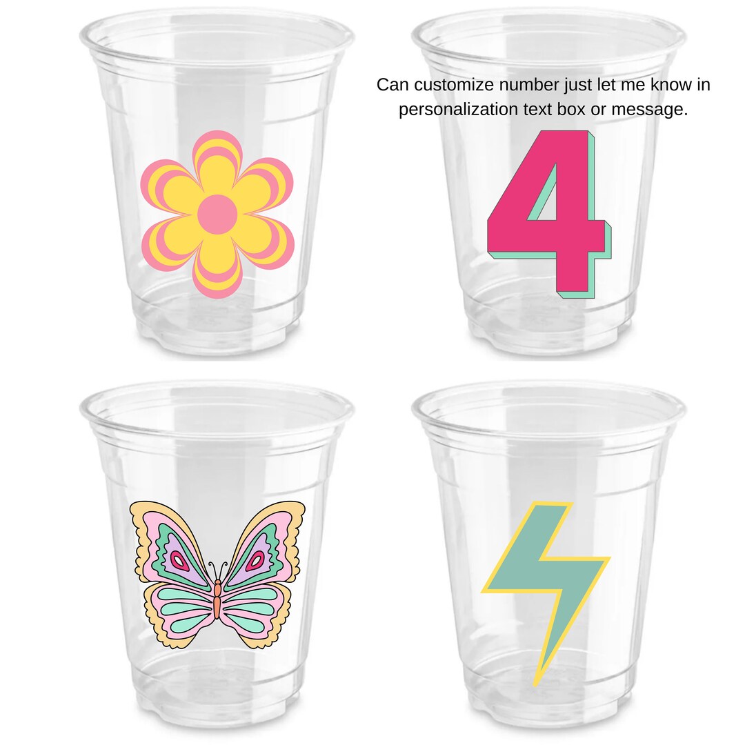 Retro Party Cups 70s Party Groovy Party Cups Smiley Face Cup Birthday ...