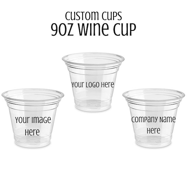 Plastic Cup Logo Stickers - Etsy