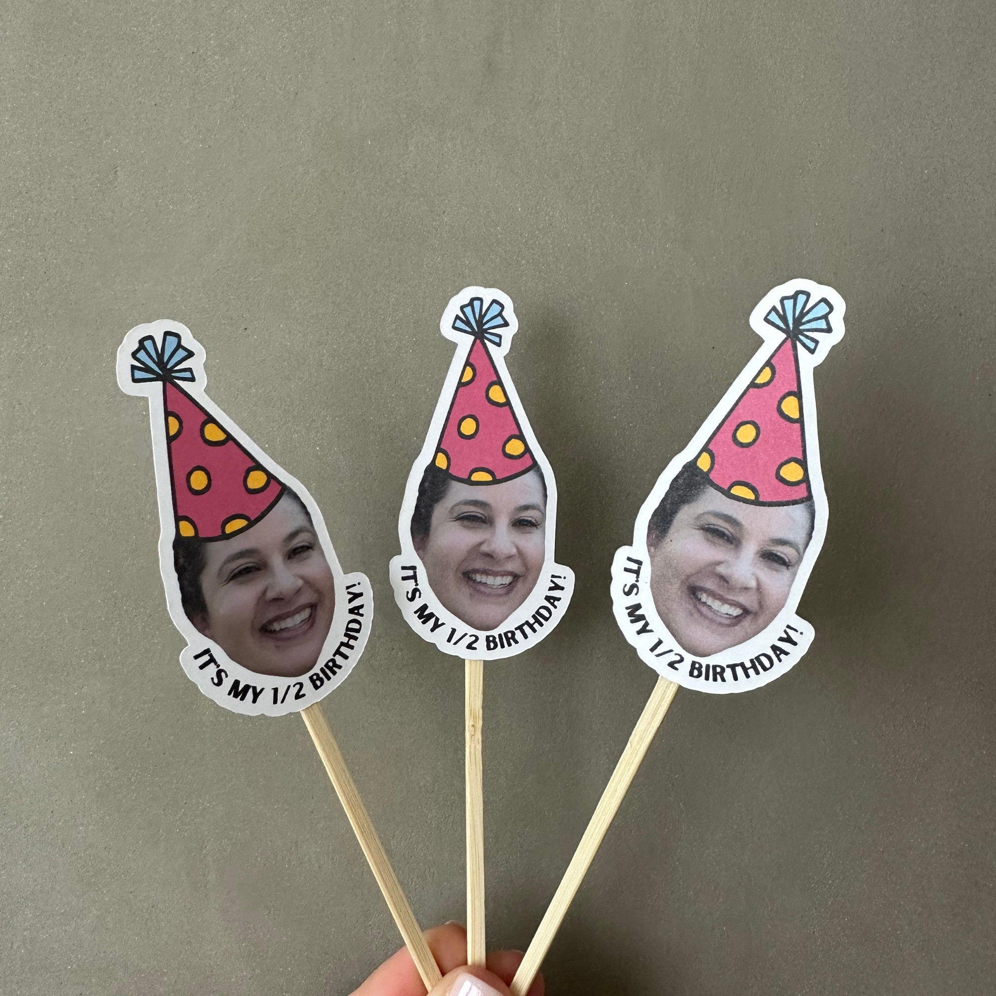 Custom Face Cake Topper Personalized Cake Topper Cupcake - Etsy