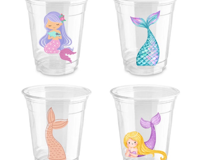 Mermaid Birthday Party | Birthday Party Cups | Disposable Party Cups ...