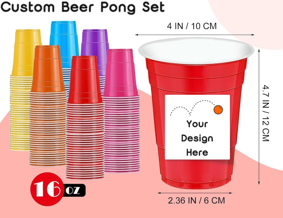 Custom Beer Pong Set | Disposable Beer Pong Cups | Beer Pong Party ...