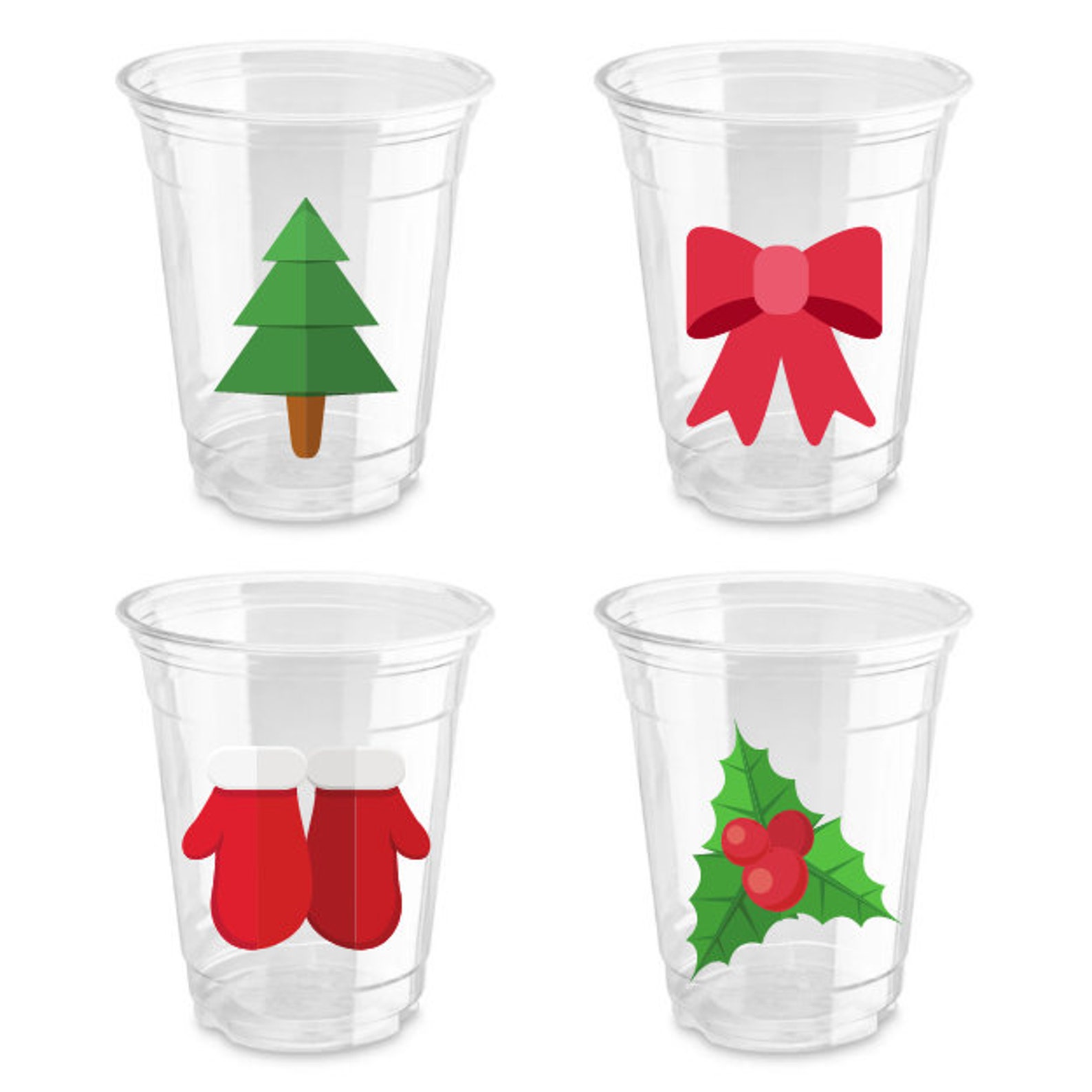 Christmas Party Cups Christmas Party Favors Disposable Party Cups 12oz ...