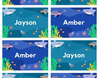 Ocean Name Tags - Etsy