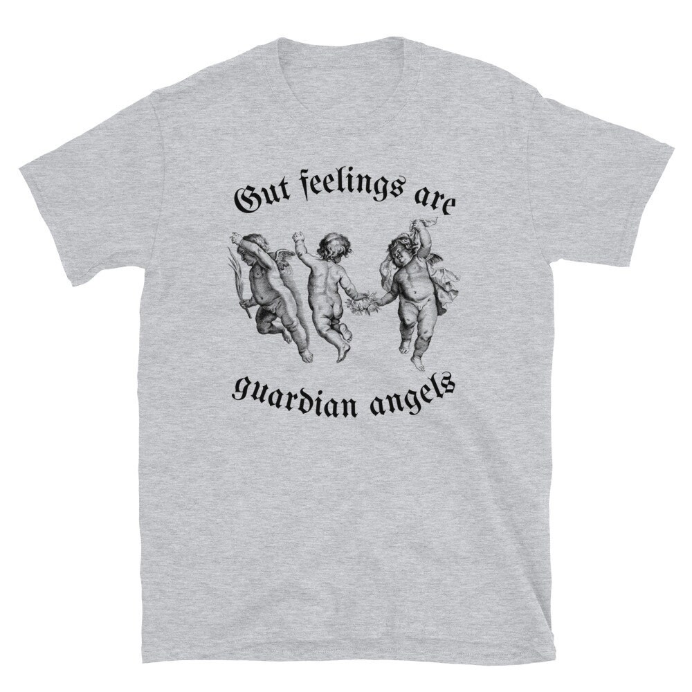 Gut Feelings Are Guardian Angels Graphic Tee Angel Shirt - Etsy