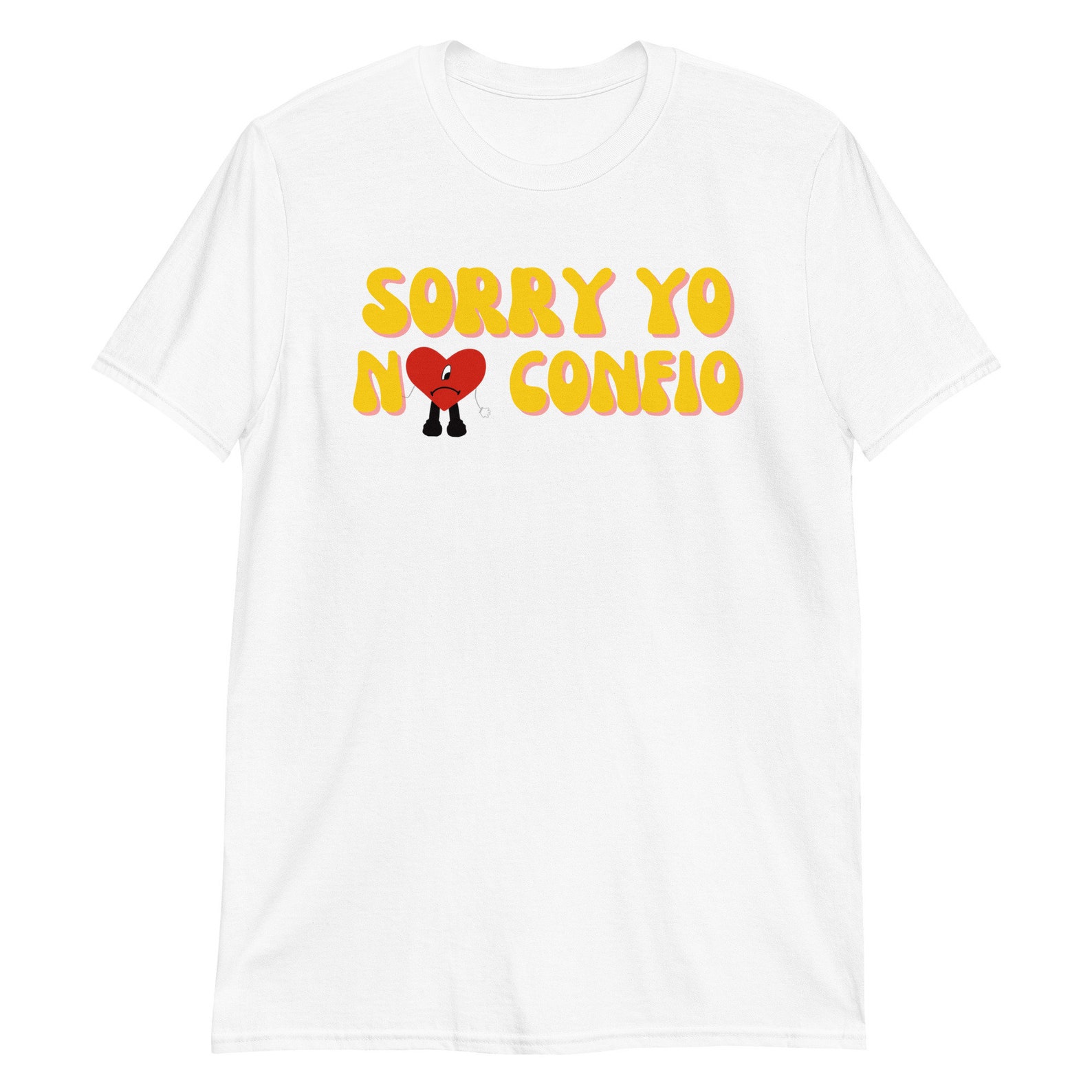 Sorry Yo No Confio Graphic Tee, Bad Bunny Shirt, Bad Bunny Merchandise ...