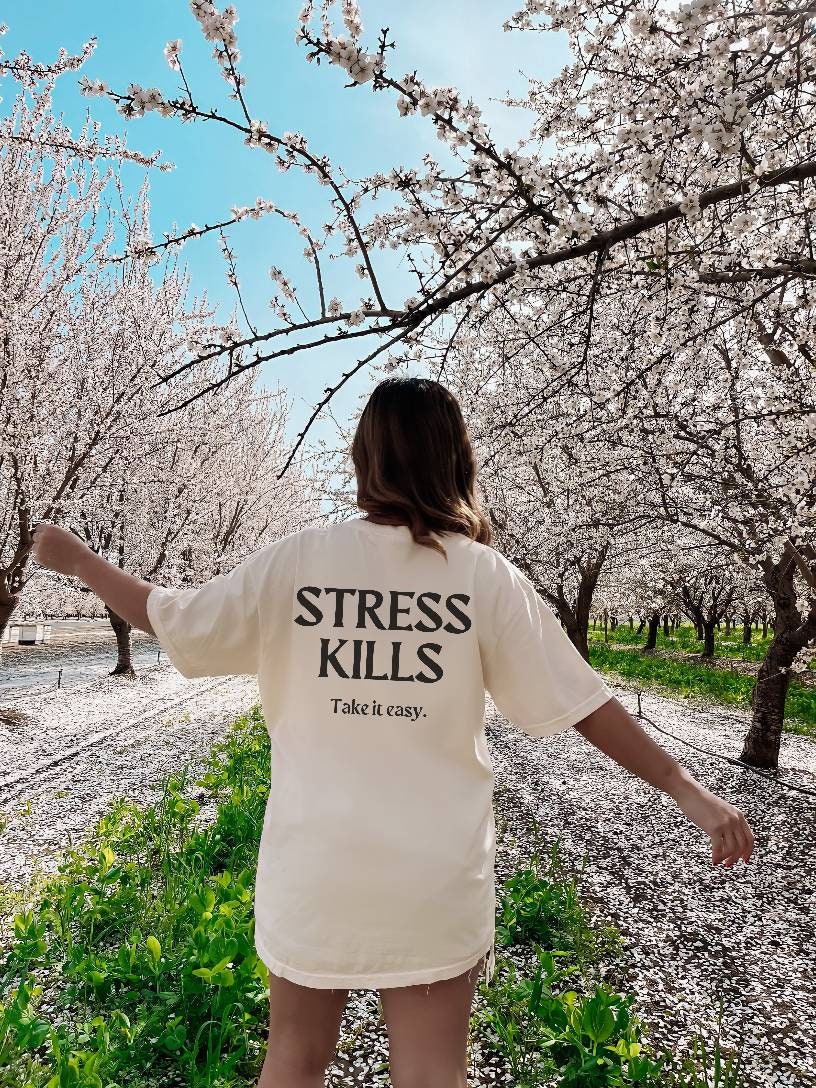 Stress Kills Graphic Tee, Empowerment Shirt, Mental Health Awareness ...