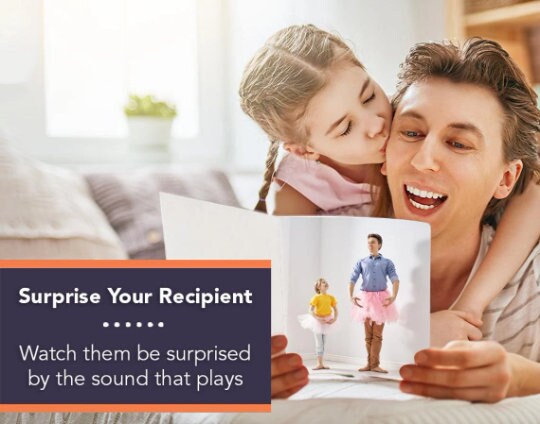Custom Design Card With Music Personalized Recordable Greeting Card ...