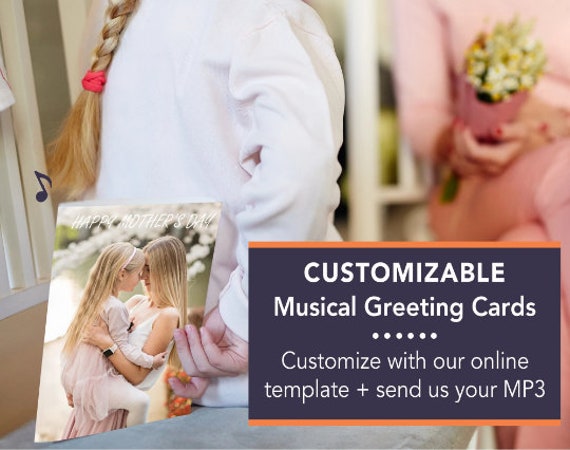 Custom Design Card With Music Personalized Recordable | Etsy