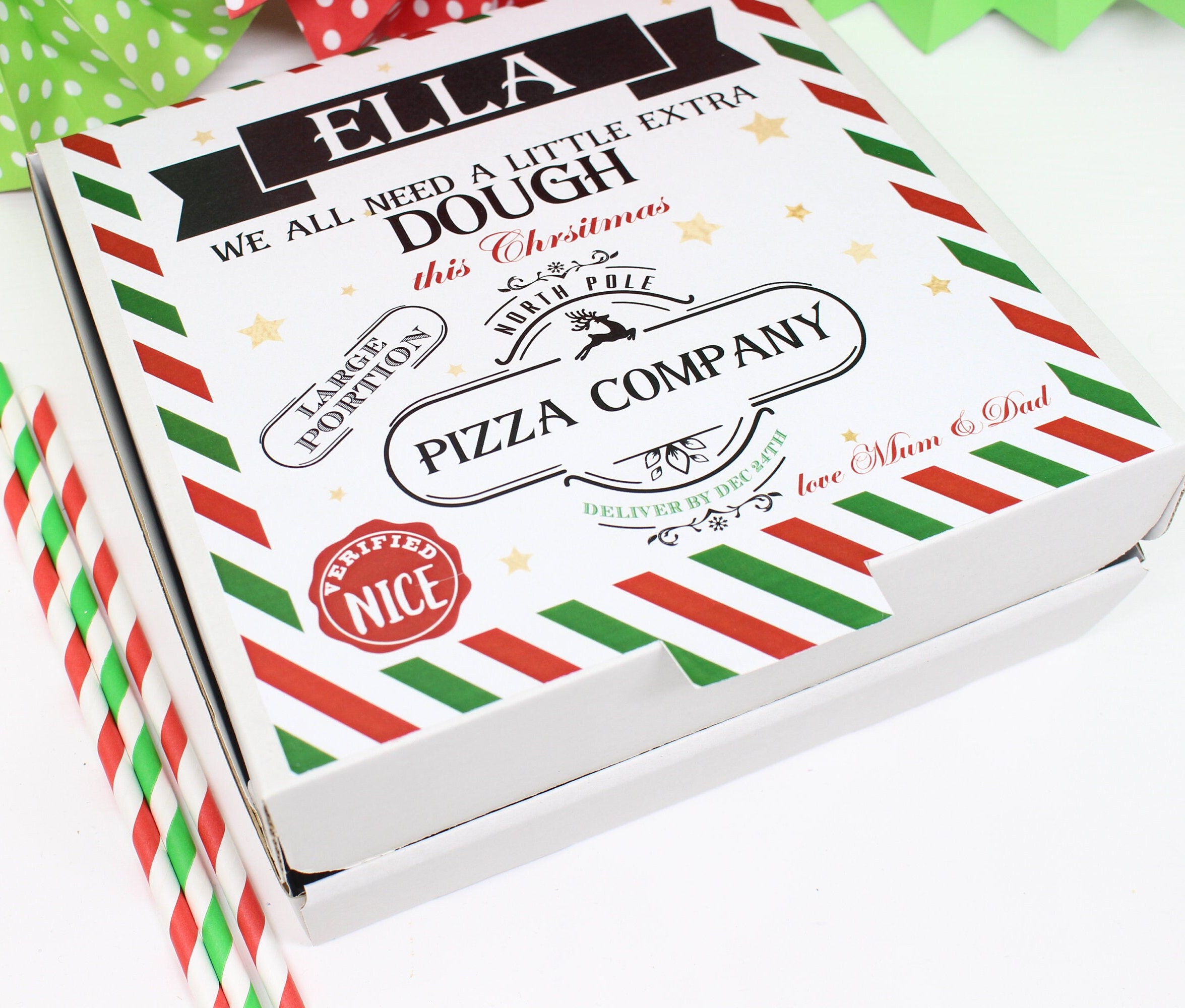 Money Holder Pizza Box Gift Favour - Etsy