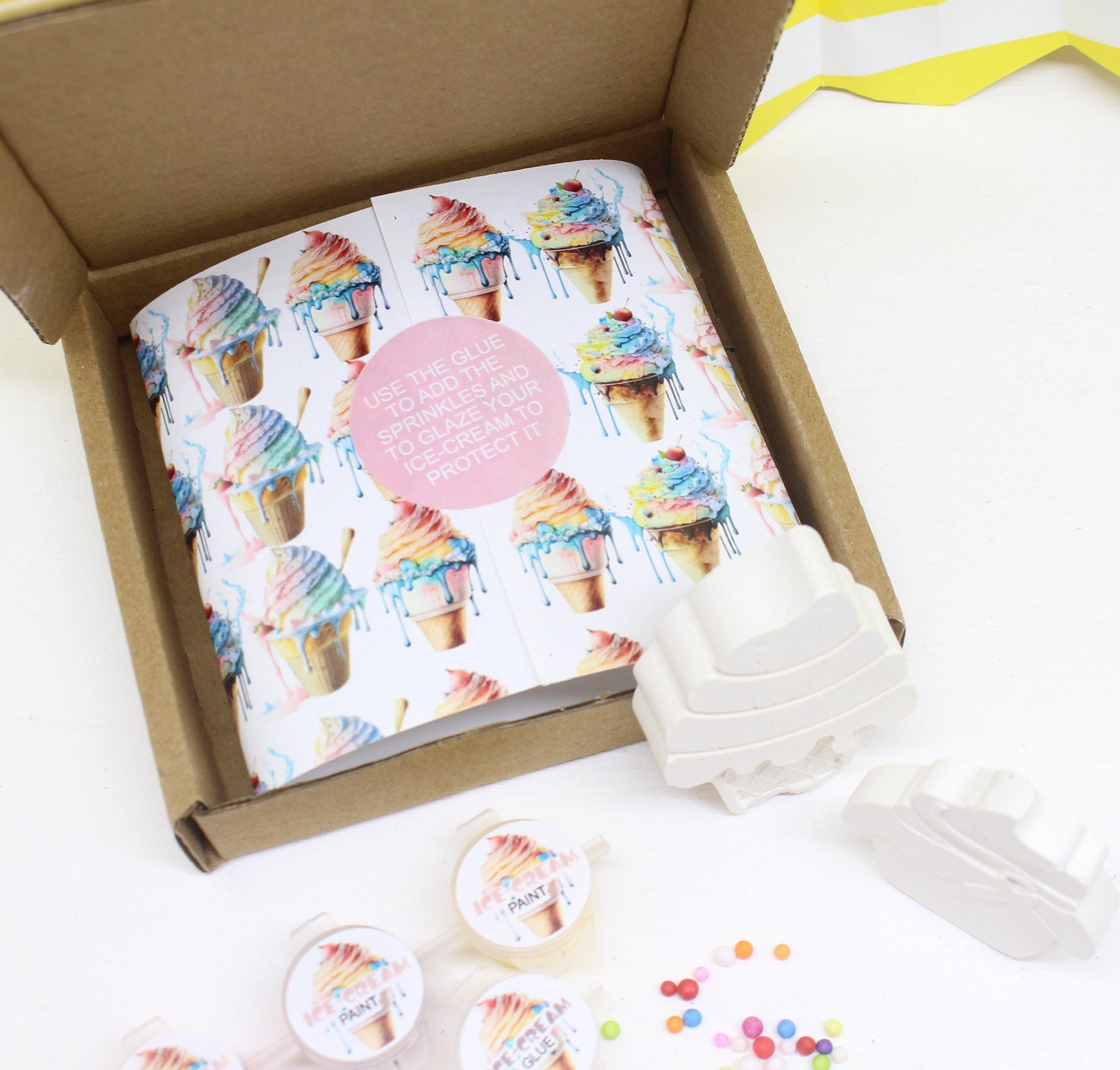 Paint Your Own Cupcake & Cupcake Plaster Party Gift Box Set - Etsy UK