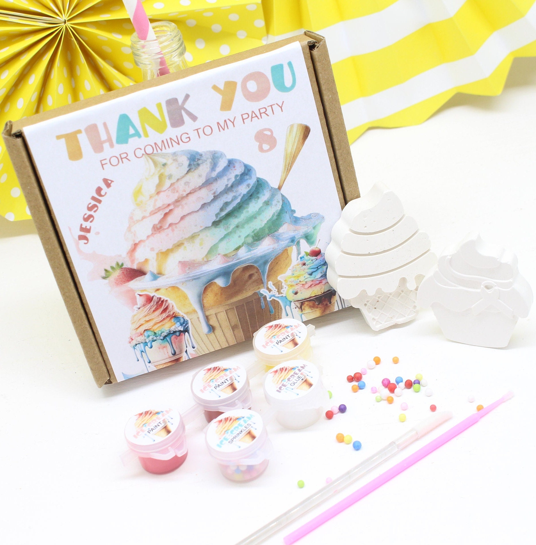 Paint Your Own Cupcake & Cupcake Plaster Party Gift Box Set - Etsy UK