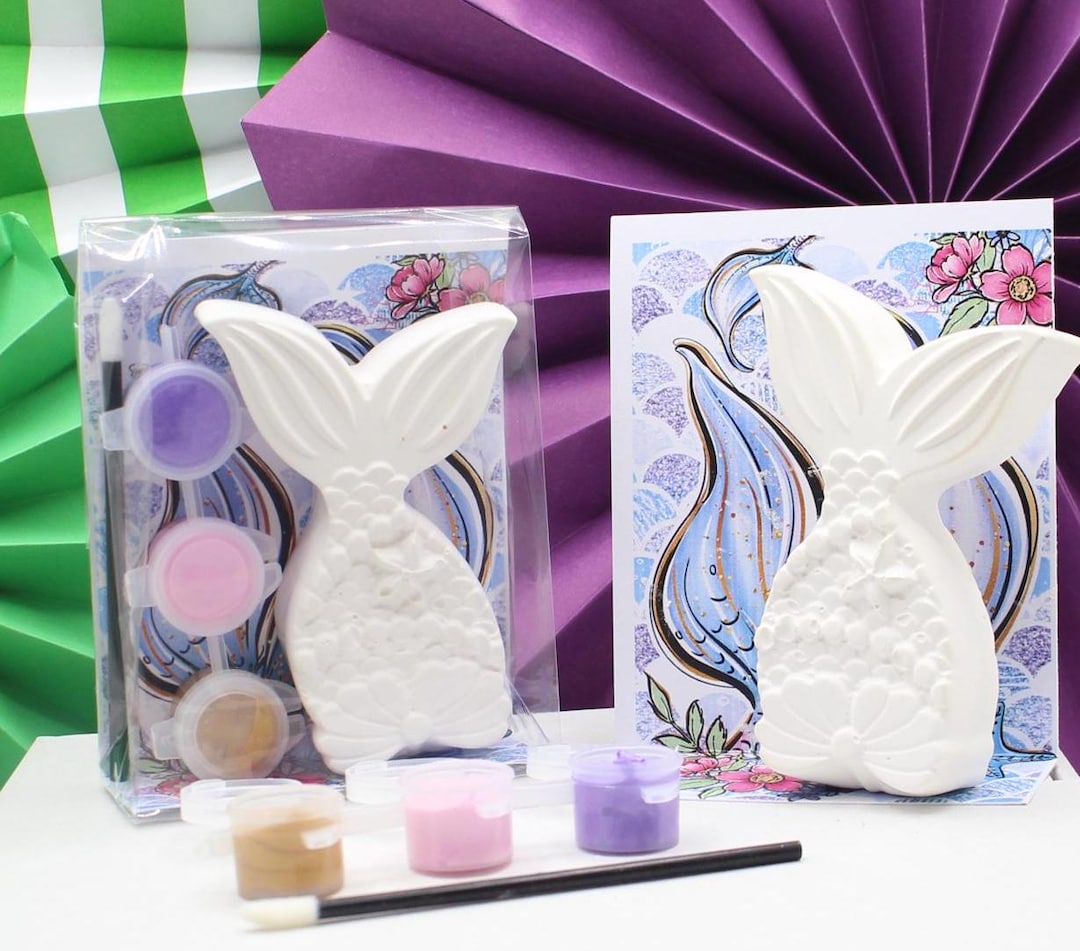 Paint Your Own Mermaid Tail Under the Sea Plaster Craft - Etsy UK