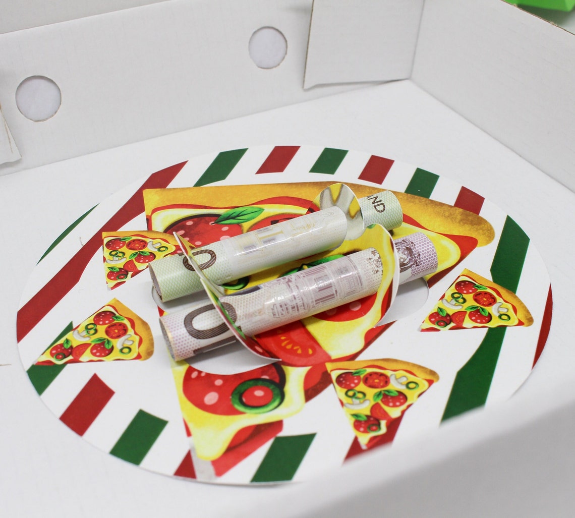 Money Holder Pizza Box Gift Favour - Etsy