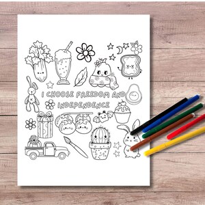49 Affirmation Coloring Pages, Affirmation Cards Digital Printable ...