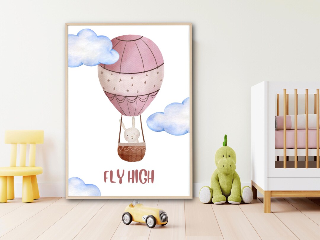 Fly High Art, Affirmation Wall Art, Manifest Poster, Kids Wall Art ...