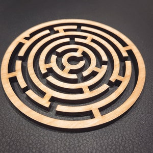 4 Unique Maze Coaster Designs, Laser Cut File, SVG, Vector, Glowforge ...