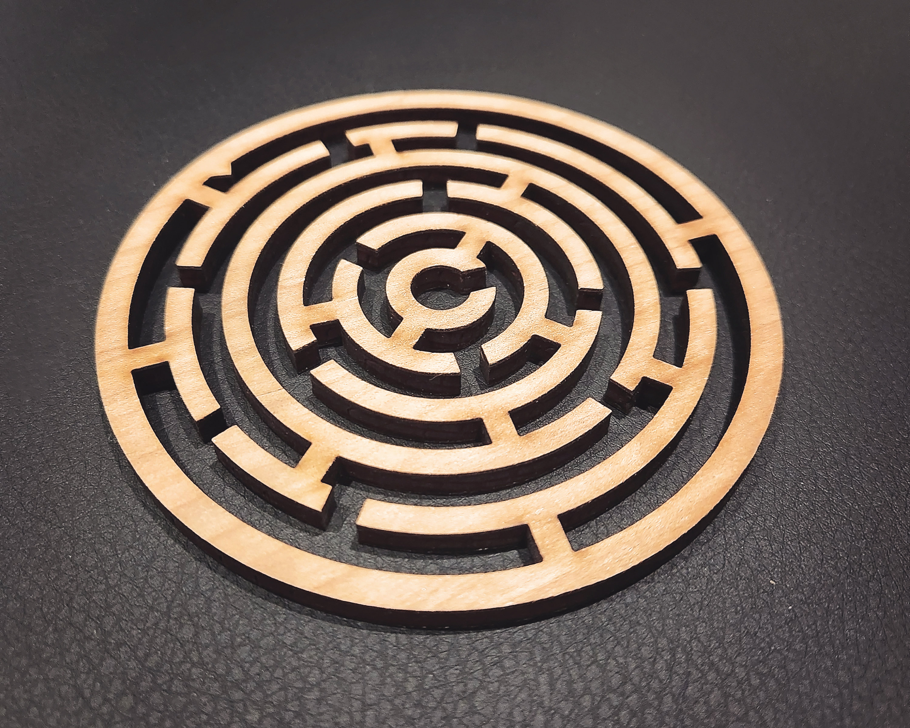 4 Unique Maze Coaster Designs, Laser Cut File, SVG, Vector, Glowforge ...