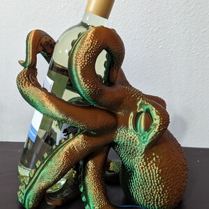 Octopus Wine Holder, Table Decor, Christmas Present, White Elephant ...
