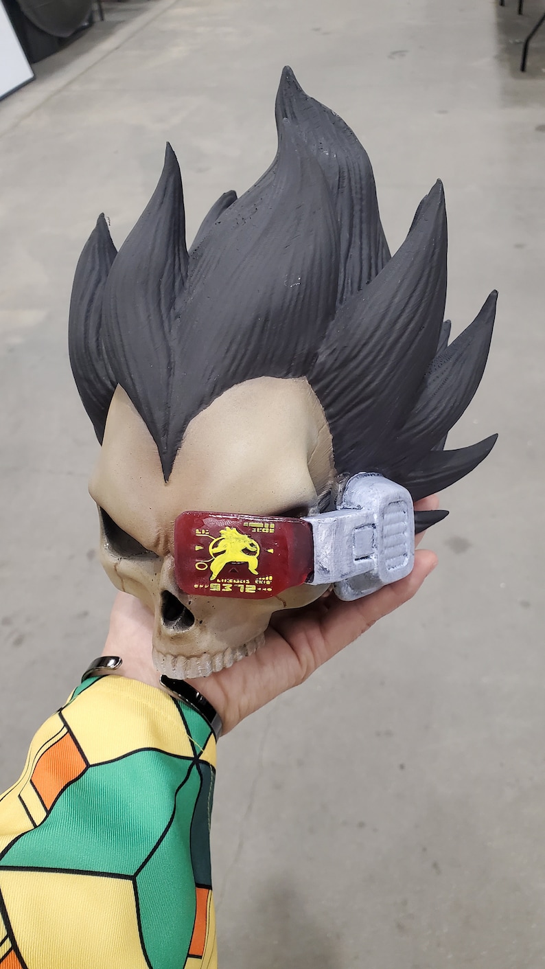 Vegeta Skull ,over 9000, Dragon Ball Inspired Skull, Prince of All ...