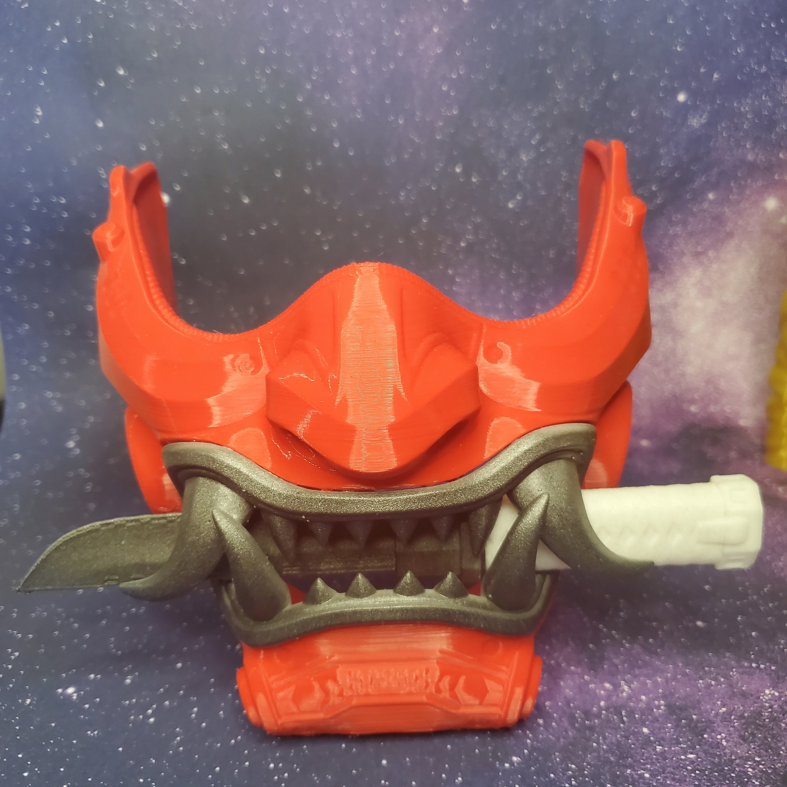 Japanese Half Mask Oni Demon Mask 3D Printed Samurai Mask - Etsy