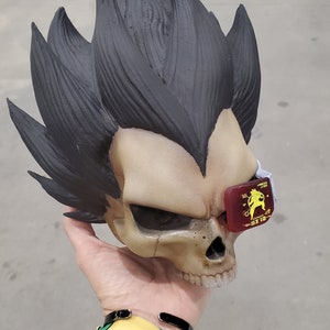 Vegeta Skull over 9000 Dragon Ball Inspired Skull Prince of - Etsy
