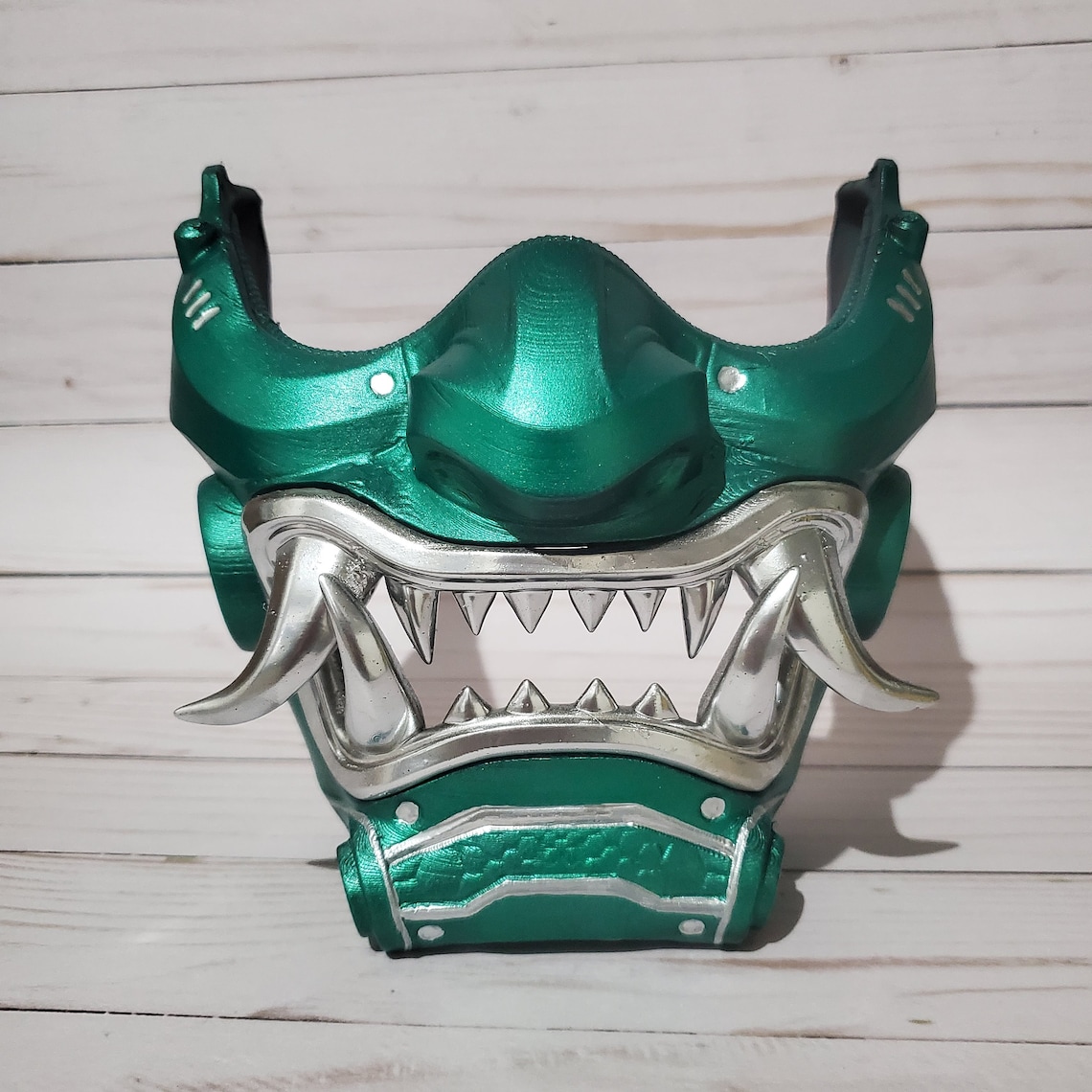 Japanese Half Mask Oni Demon Mask 3D Printed Samurai Mask - Etsy