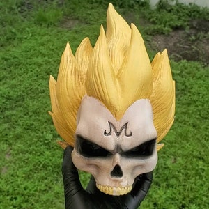 Vegeta Skull ,over 9000, Dragon Ball Inspired Skull, Prince of All ...