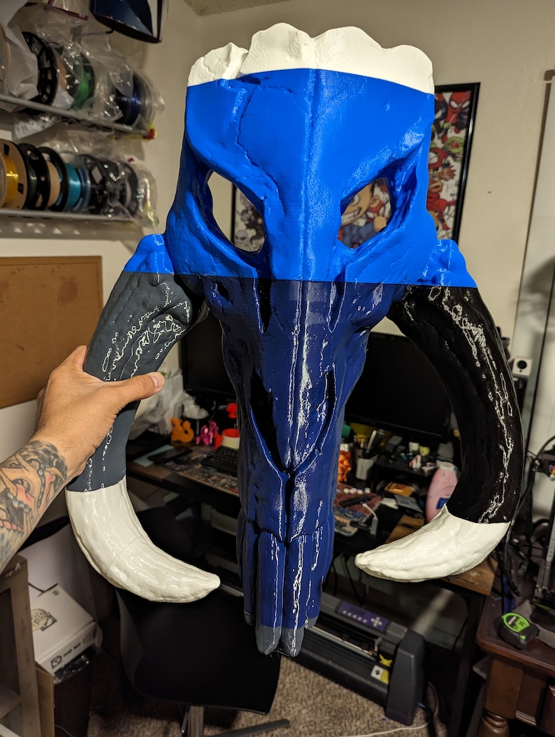 Mythosaur Skull Mandalorian Sigil Beskar Legendary Beast - Etsy