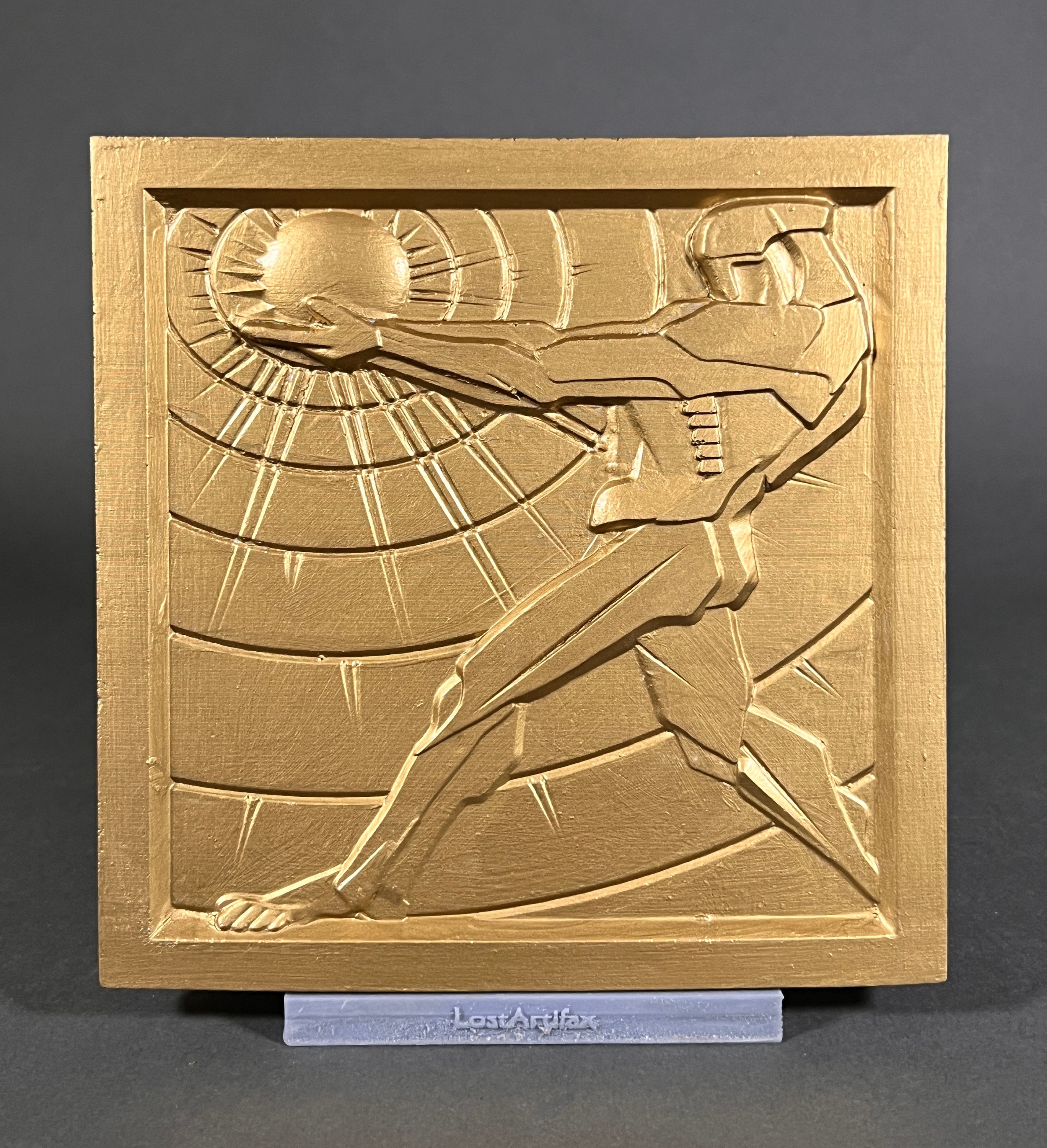 Man Holding Sun Art Deco Bas-relief Chambellan Recreation in - Etsy UK