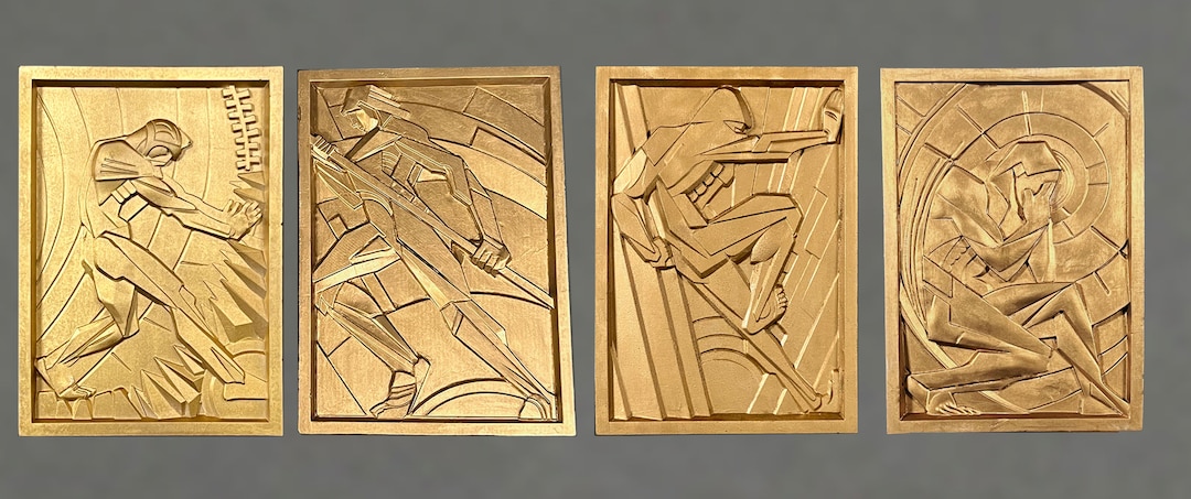 Unique Wall Art - Special Collector's 4-pack : Art-deco Rene' Paul ...