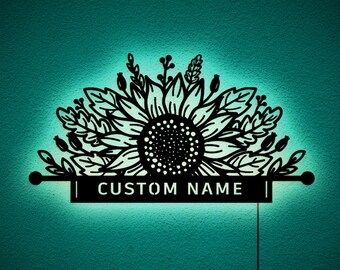 Sunflower Neon Sign - Etsy