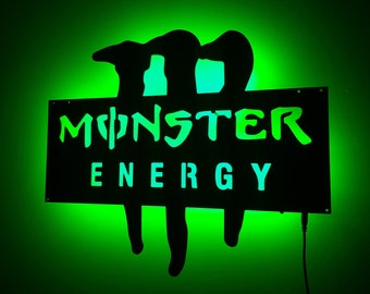 Monster Energy Neon Sign - Etsy UK