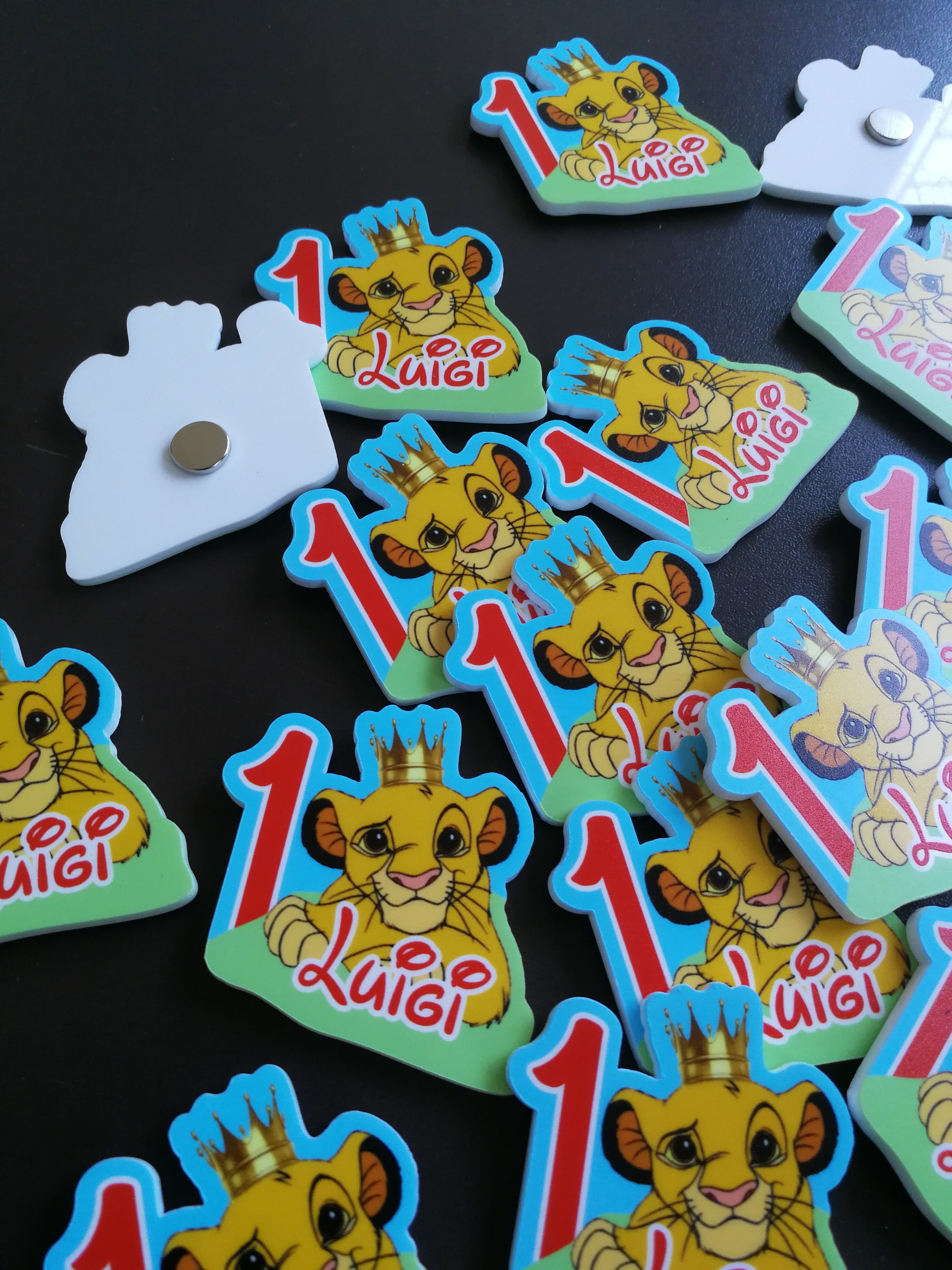 El rey león imán de cumpleaños simba - Etsy México