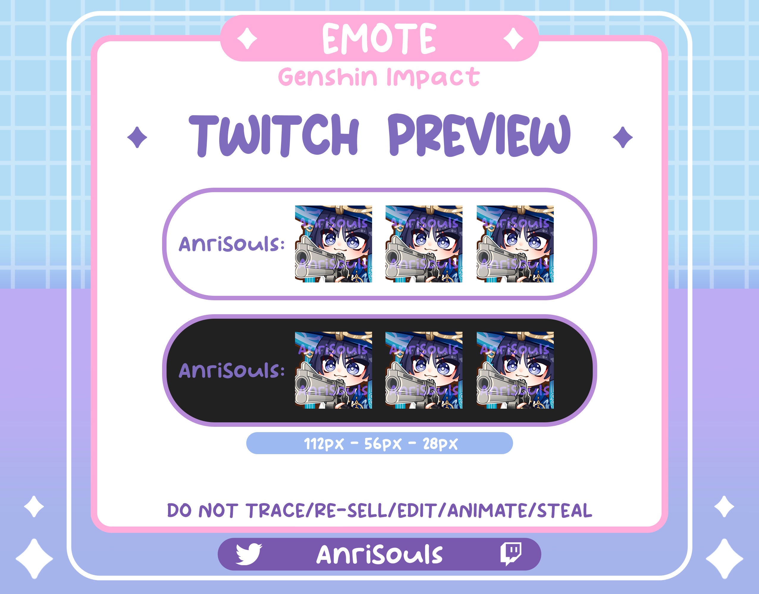 Twitch Emote Wanderer/ Scaramouche/ Scaramuccia Genshin. Streamer ...