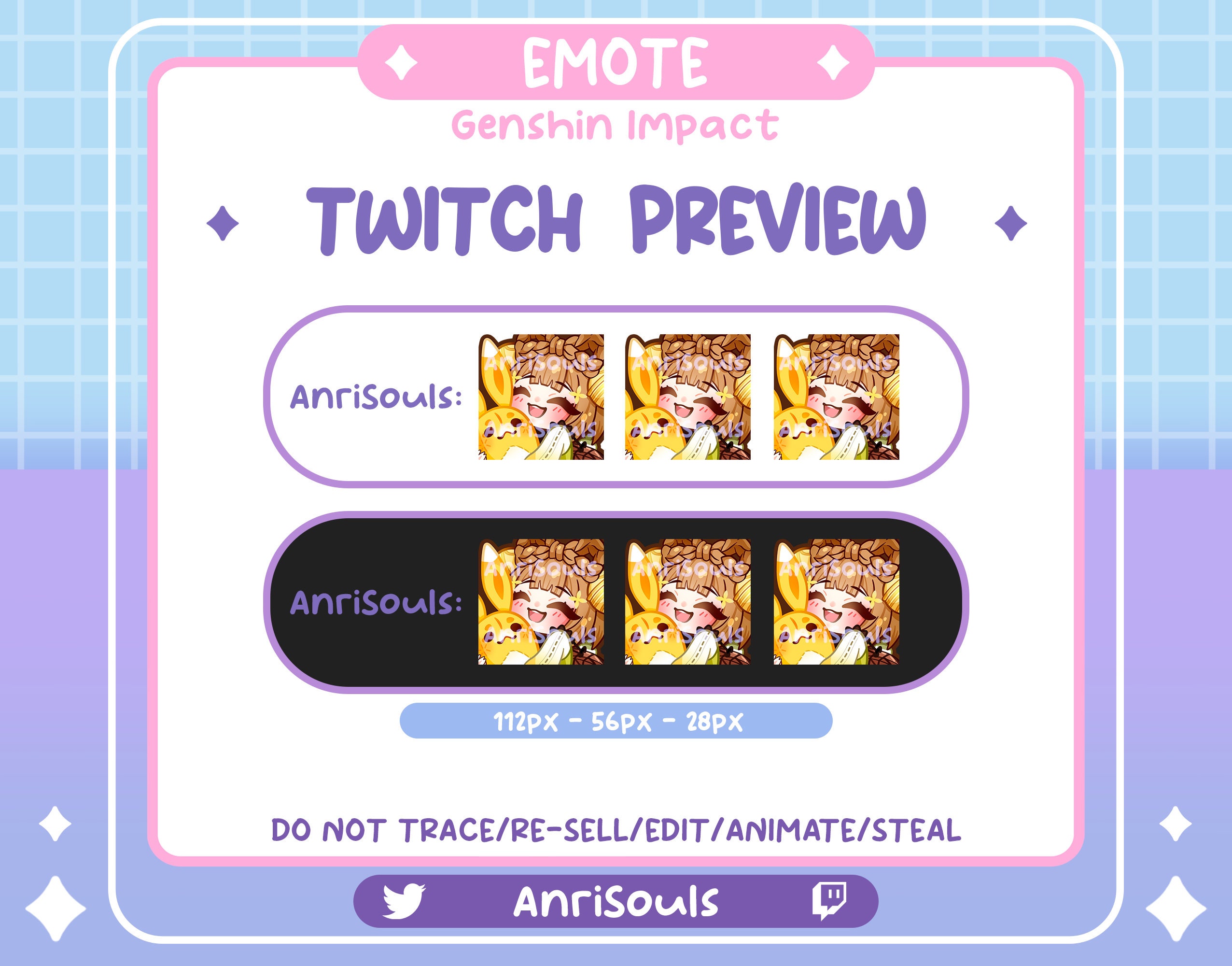 Twitch Emote Yaoyao Genshin Impact. Streamer/ Discord/ Stream - Etsy ...