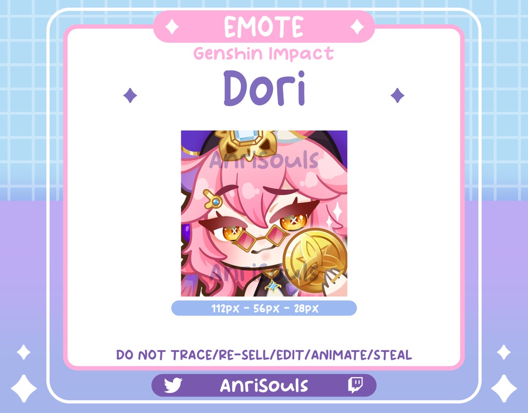 Twitch Emote Dori Genshin. Streamer/ Discord/ Stream - Etsy New Zealand