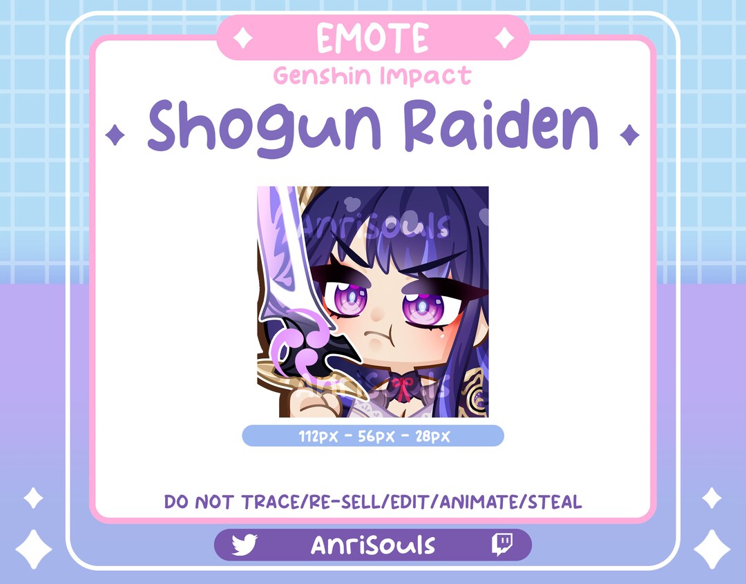 Twitch Emote Shogun Raiden Genshin. Streamer / Discord / Stream - Etsy ...