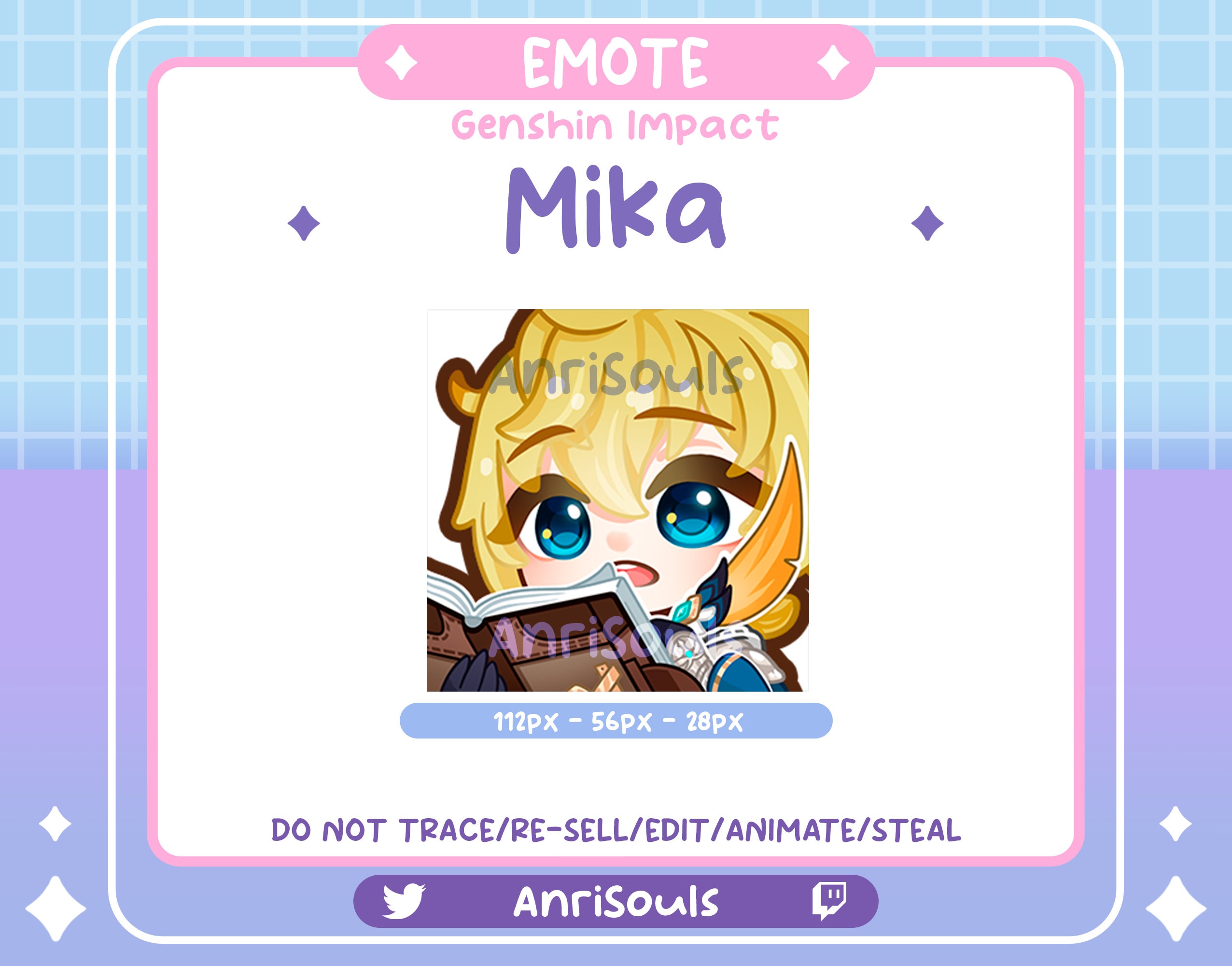 Twitch Emote Mika Genshin Impact. Streamer/ Discord/ Stream - Etsy