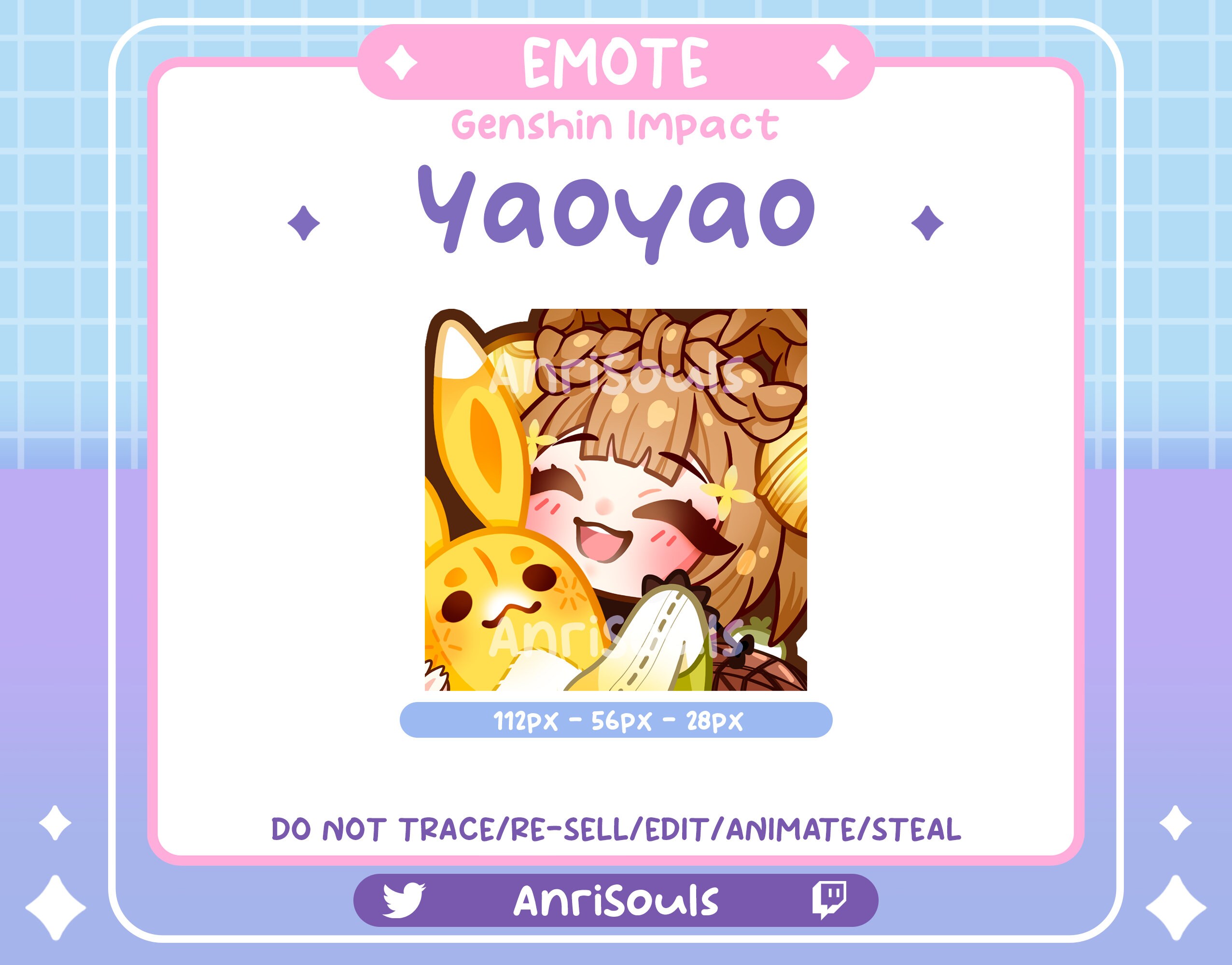 Twitch Emote Yaoyao Genshin Impact. Streamer/ Discord/ Stream - Etsy Australia