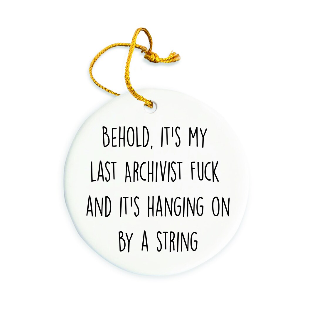 Archivist Ornament, Archivist Christmas Ornaments, Gift for Archivist ...