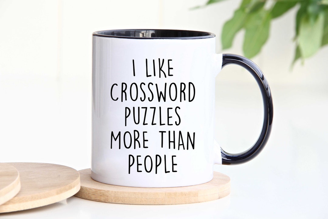 Crossword Puzzles Mug, Crossword Puzzles Gifts, Gift for Crossword ...