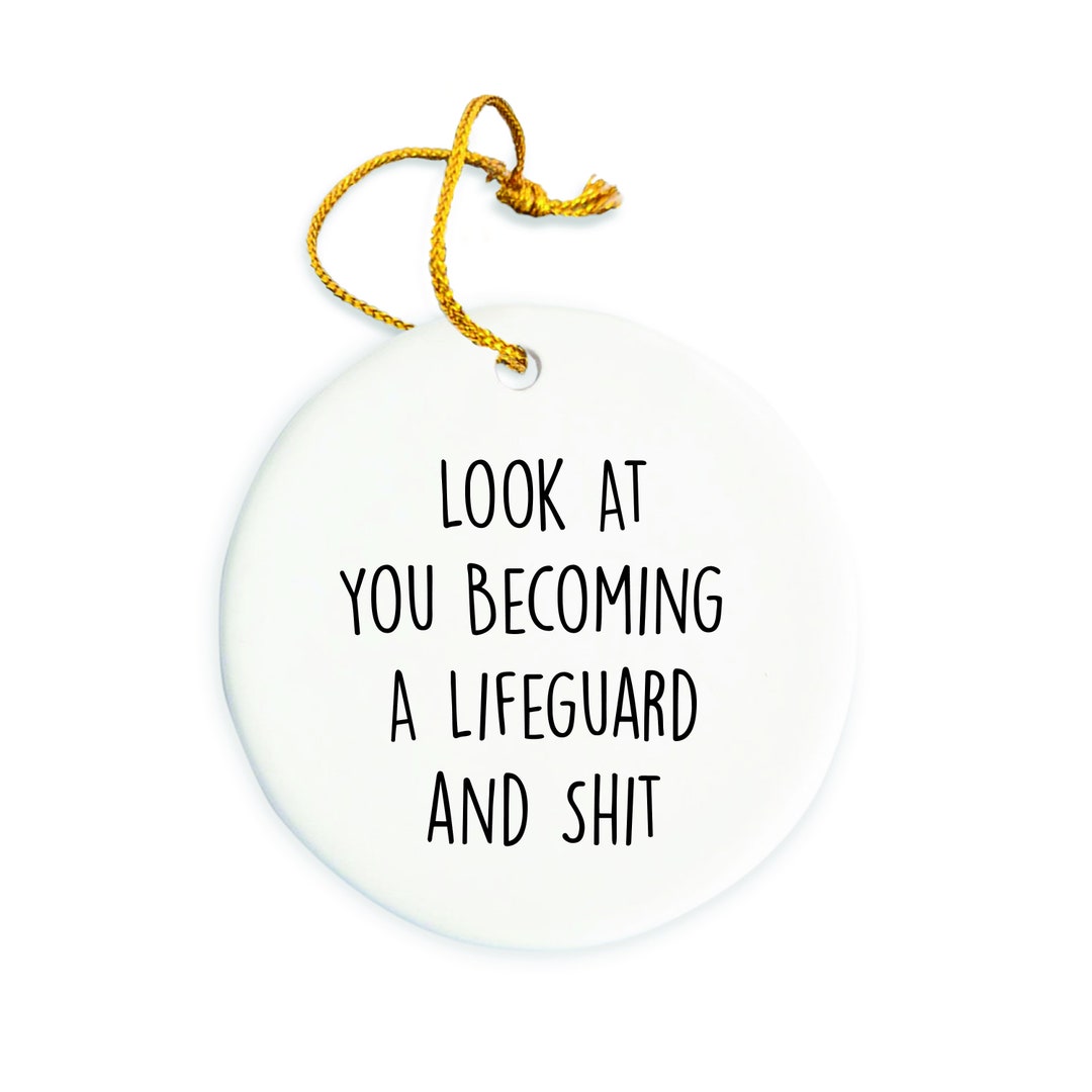 Lifeguard Ornament, Lifeguard Christmas Ornament, Lifeguard Christmas ...