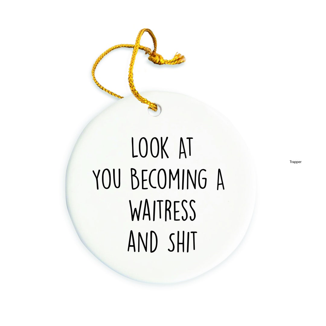 Waitress Ornament, Waitress Christmas Ornament, Waitress Christmas Tree ...