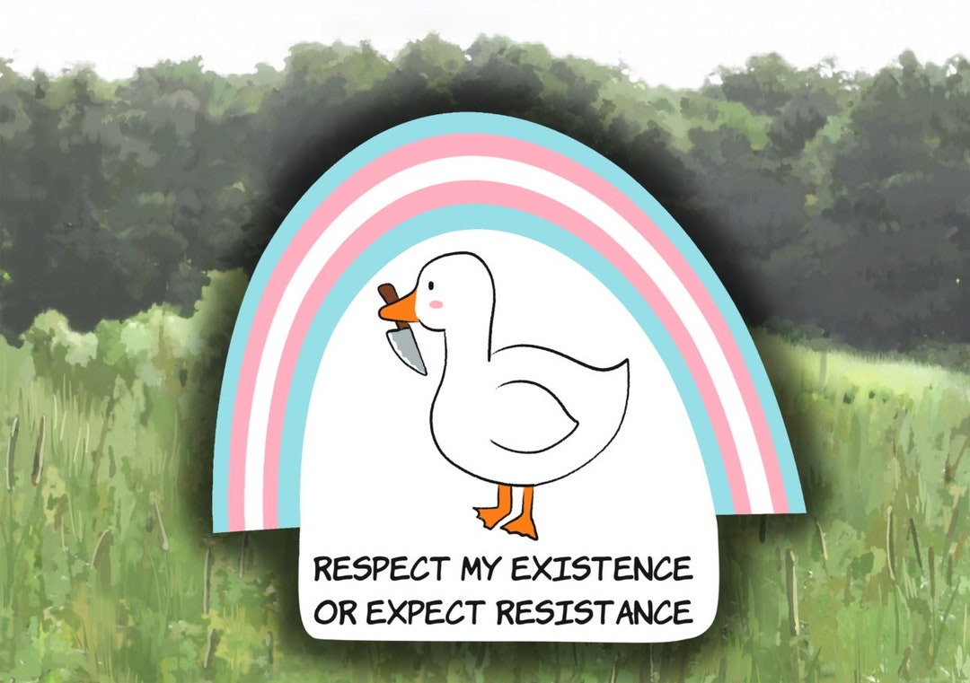 LGBTQ Pride Gans Meme Sticker Respect My Existence or Expect Resistance ...
