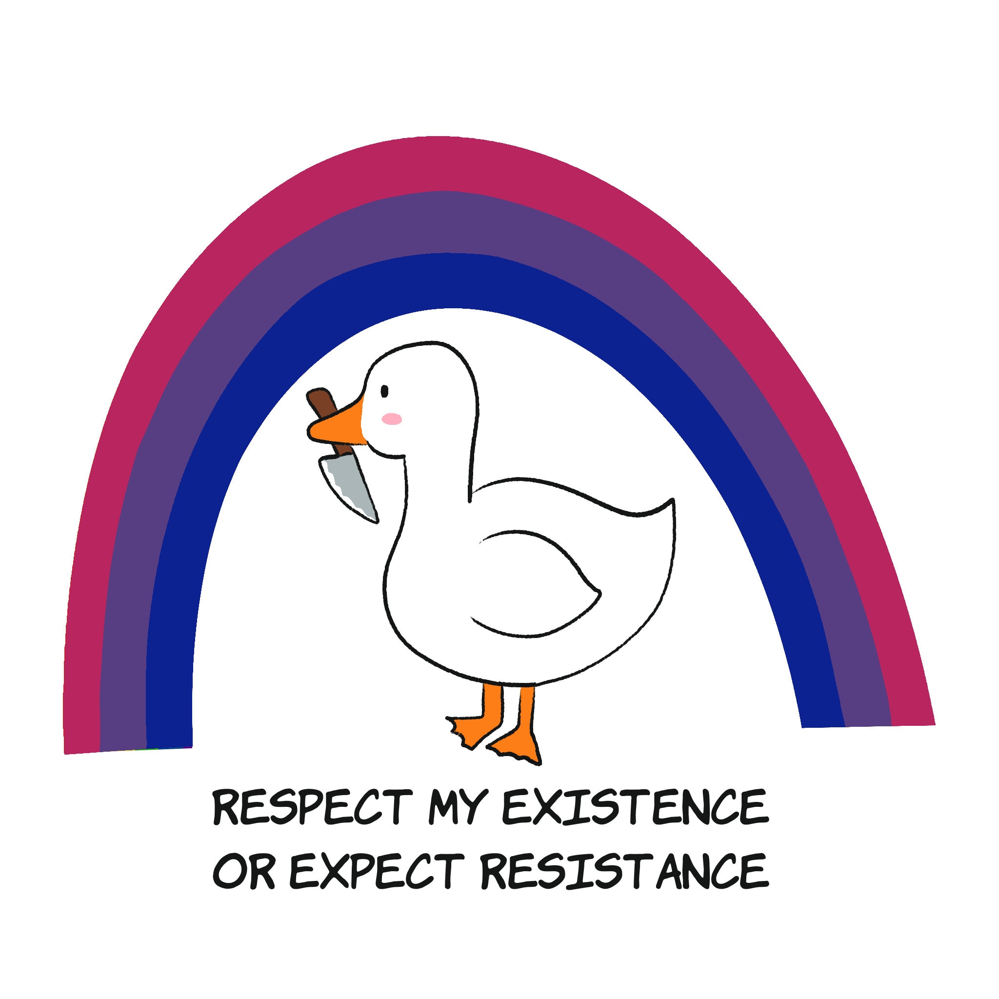 LGBTQ Pride Gans Meme Sticker Respect My Existence or Expect Resistance ...