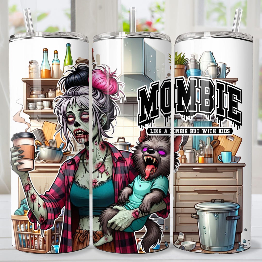 Mombie Funny Womens Mom Tumbler Wrap for 20 Oz Tumbler Sublimation - Etsy