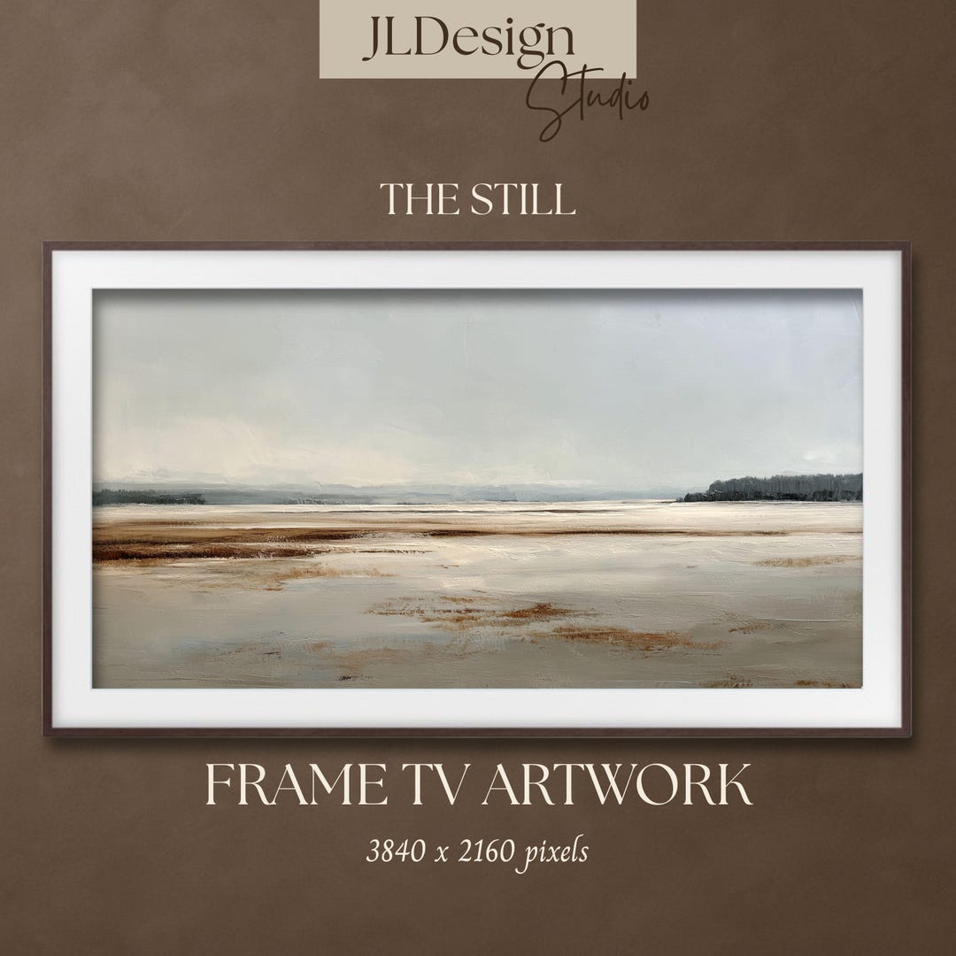 Samsung Frame TV Art Wabi Sabi Prairie Abstract Art, Winter Wall Decor ...